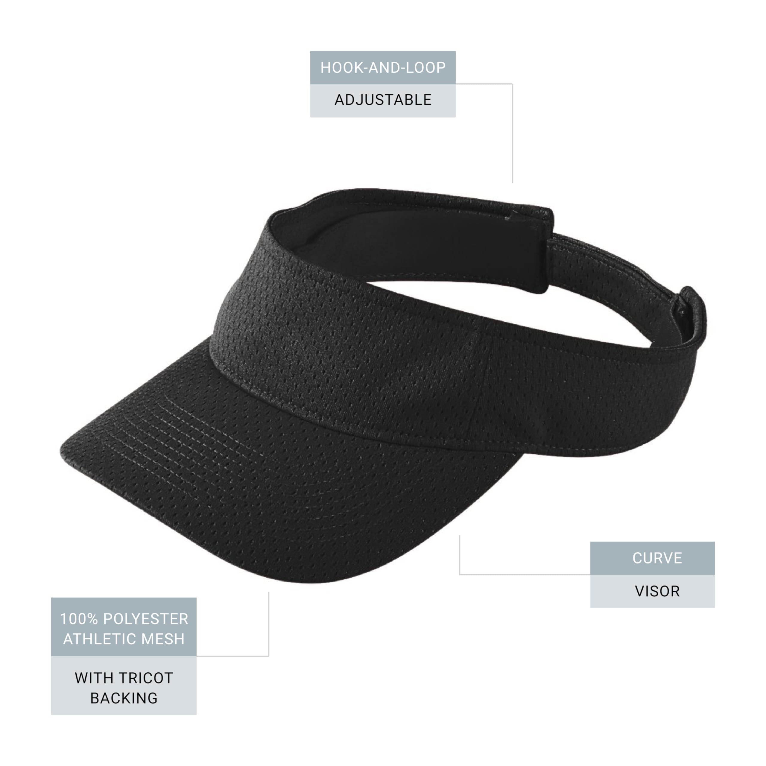 Augusta Sportswear Women's Athletic Mesh Visor - Stylish Sun Hat for Golf, Running, and Outdoor Activities, Gold