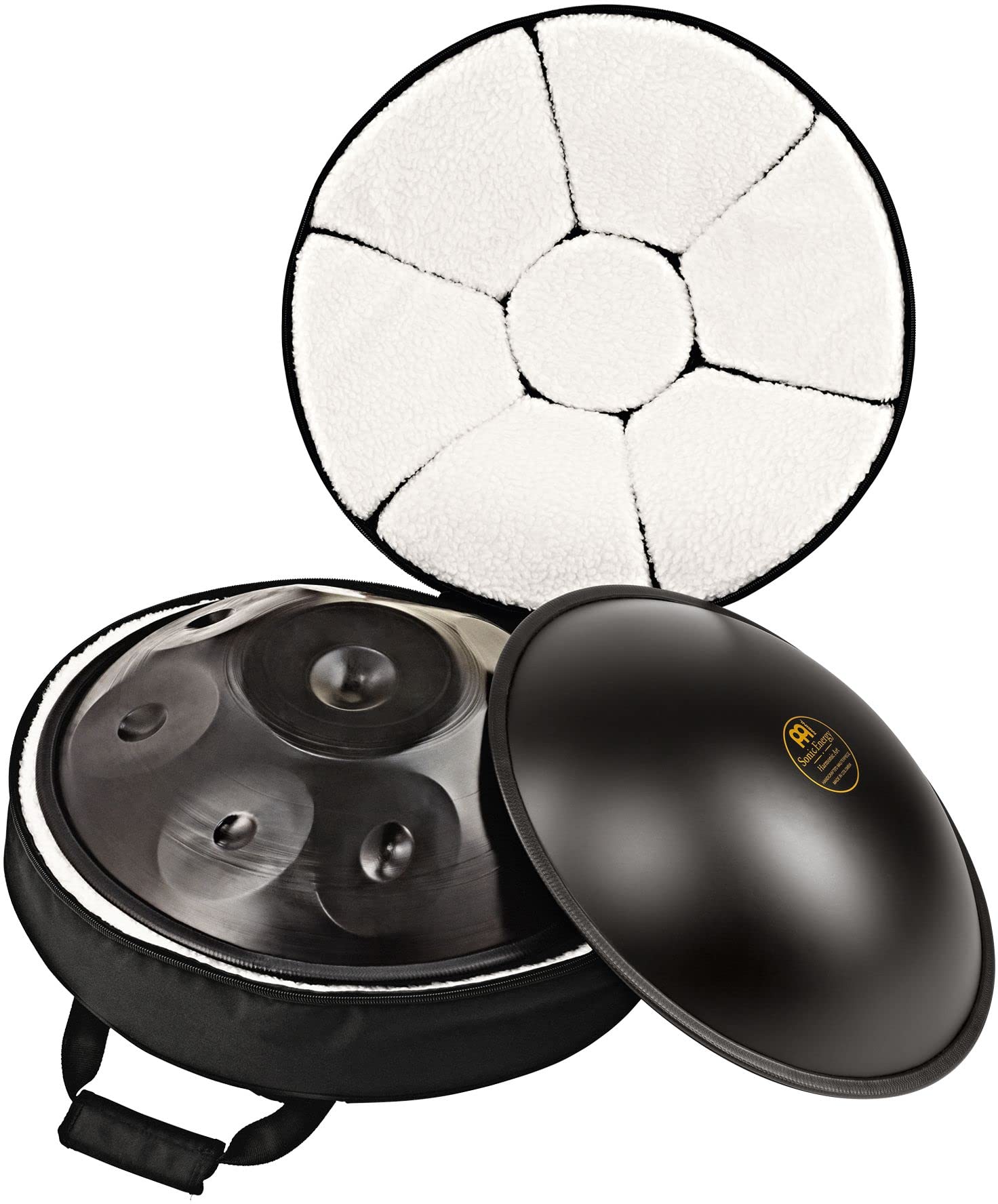 Handpan Drum with Soft, Pure Melodic Tones for Meditation, ASMR, Sound Therapy and Yoga — MADE IN COLOMBIA — Hand Hammered Steel, 2-YEAR WARRANTY