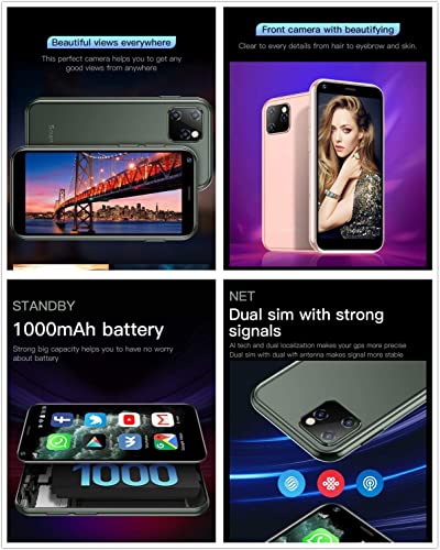 Cuifati XS11 2.5in Supper Mini Smart Phone, Unlocked Cellphone 6.0 1GB RAM 8GB ROM 2023 New Years Phone Gifts for Kids (Black)