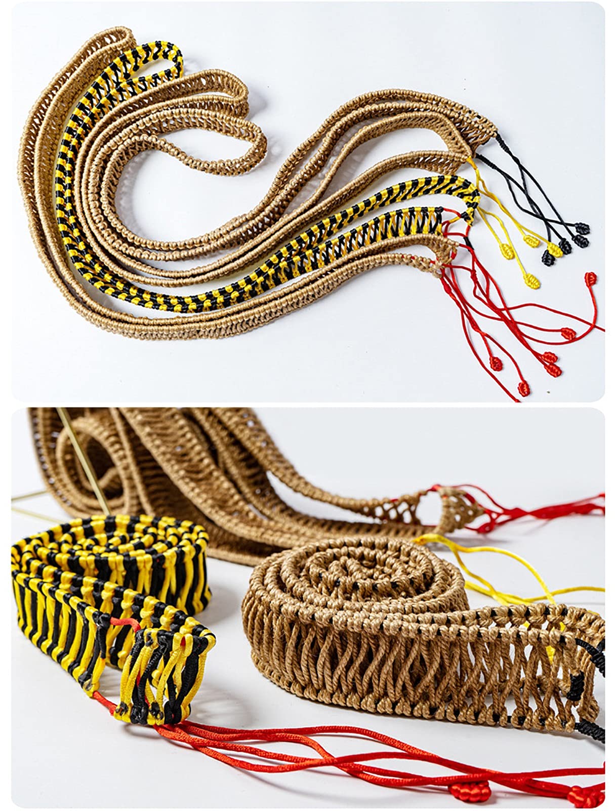Handpan Rope Braid, Handpan Rattan Rope Surround Decoration, Apply to 21Inch -25Inch Steel Drum, Pure Handmade, Protection Buffer, Eliminate Noise ( Color : C )