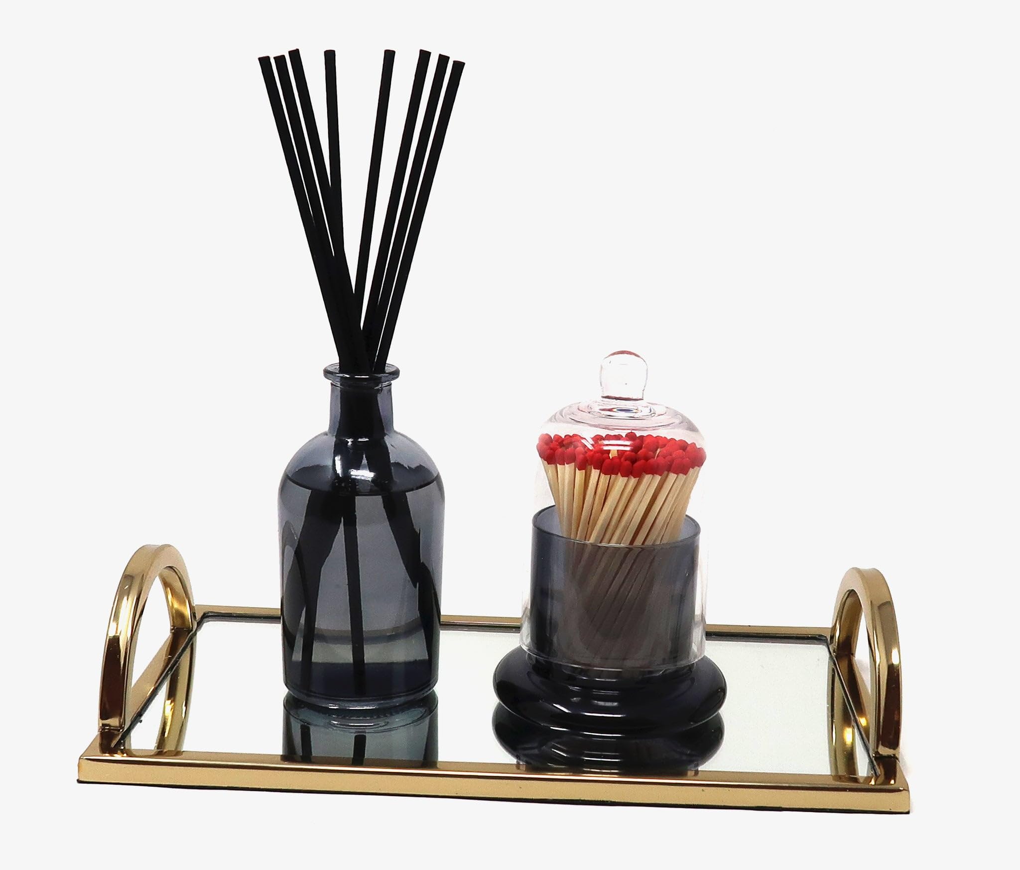 Beautiful Gold Mirrored Tray with Side Rails