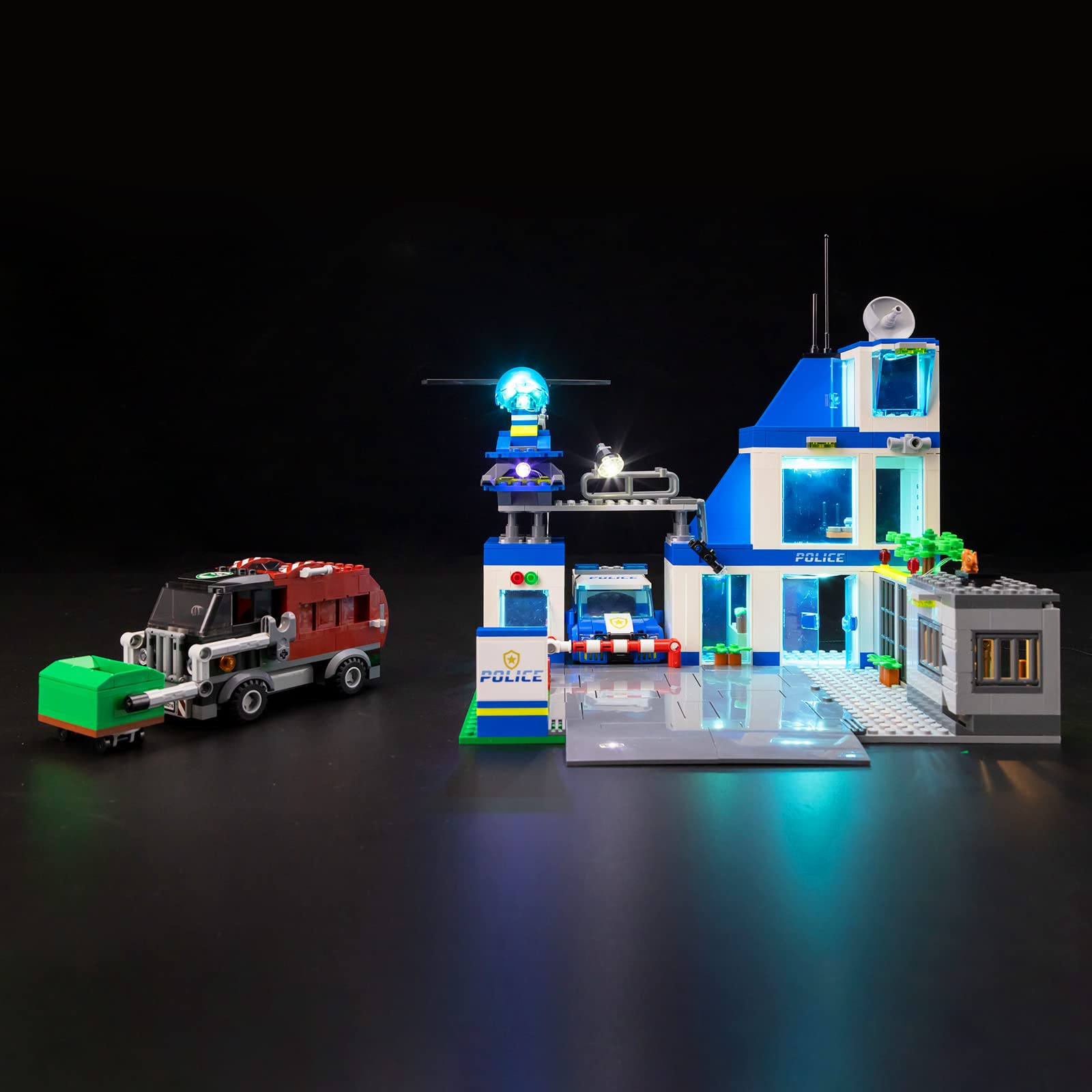 Bourvill LED Lights Kit for City Police Station 60316 - Lights Set Compatible with Lego 60316 Set -Classic Version (Lights Kit without Model)