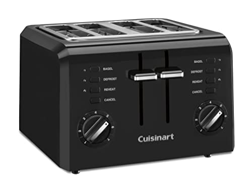 Cuisinart CPT-142BK 4-Slice Compact Plastic Toaster, Black