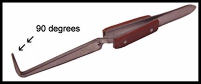 Bundle: Cross Lock Fiber Grip Soldering Tweezers Set - 6.5" Solder Tweezers ( 45-Degree Angle), 6" Solder Tweezers (Approx. 90-Degree Angle) & 6.5" Straight