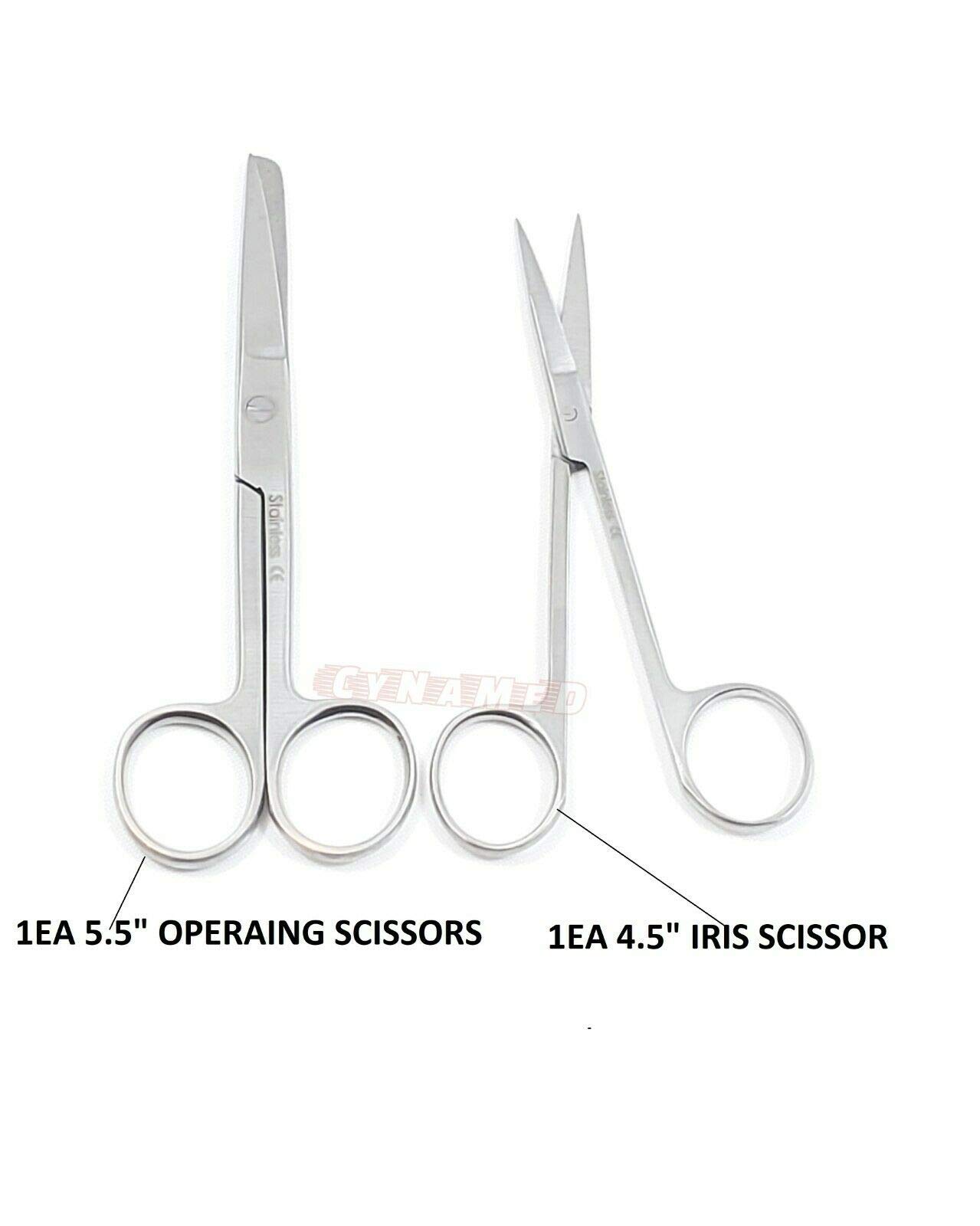 Cynamed 44Pcs Advanced Dissection Dissecting Kit -Biology & Veterinary Students- Anatomy Lab Botany Animal Frog Etc Dissecting Kit. Stainless Steel Scalpel Knife Handle-30 Blades (Zipper Case)