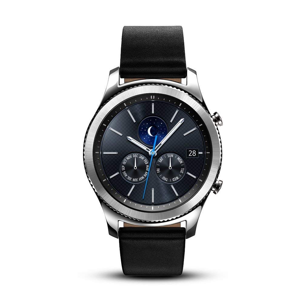 Samsung Gear S3 Classic Smartwatch 4GB SM-R770 with Leather Band (Silver) Tizen OS - International Version with No Warranty (Renewed)