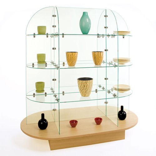 STORE FIXTURES DIRECT Square Tempered Glass Panels for Glass Cube or Shelving Displays, Clear Transparent Glass, 12" W x 12" L x 3/16" Thick, 2 Pack