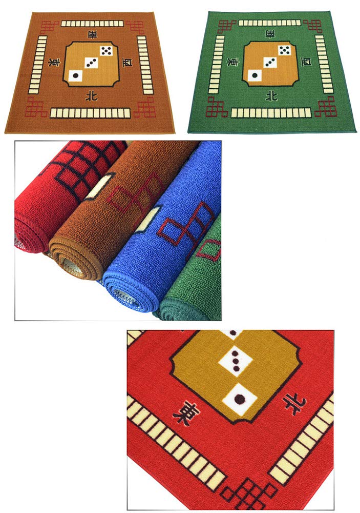 Exclen Universal Mahjong/Paigow/Card Table Cover, Slip Resistant Mat 31" x 31" (78cm x 78cm) (Blue)