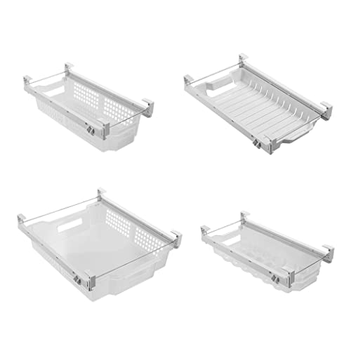 Smart Design Adjustable Sliding Drawer for Fridge Storage – Medium, Holds up to 15 lbs. – Extendable Fridge Drawer Organizer for Easy Organization and Storage – Made with BPA-Free Plastic