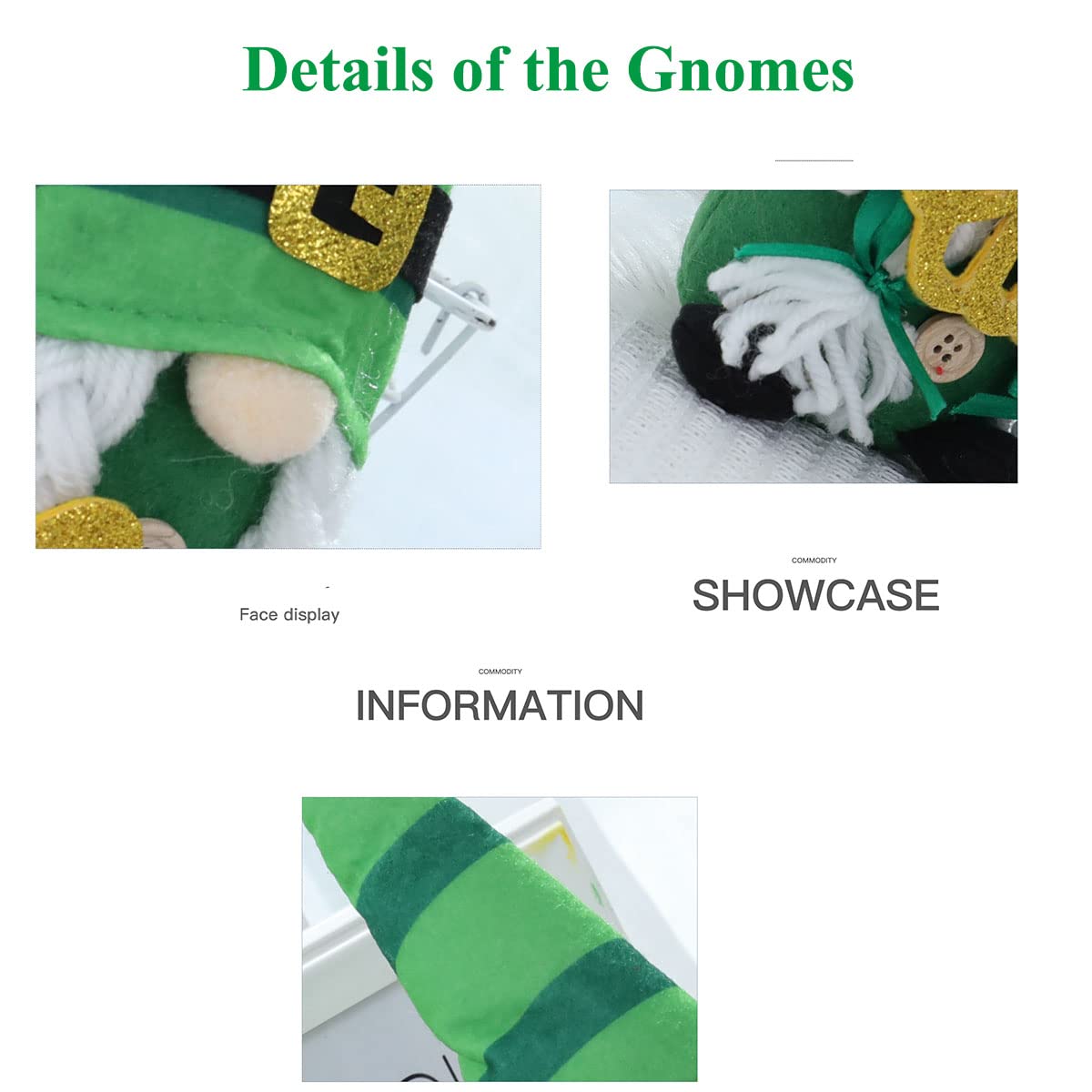 MEUPEHO St Patricks Day Gnomes Plush Cute Mr and Mrs Scandinavian Tomte Doll St Patricks Day Gifts for St Patricks Day Decor