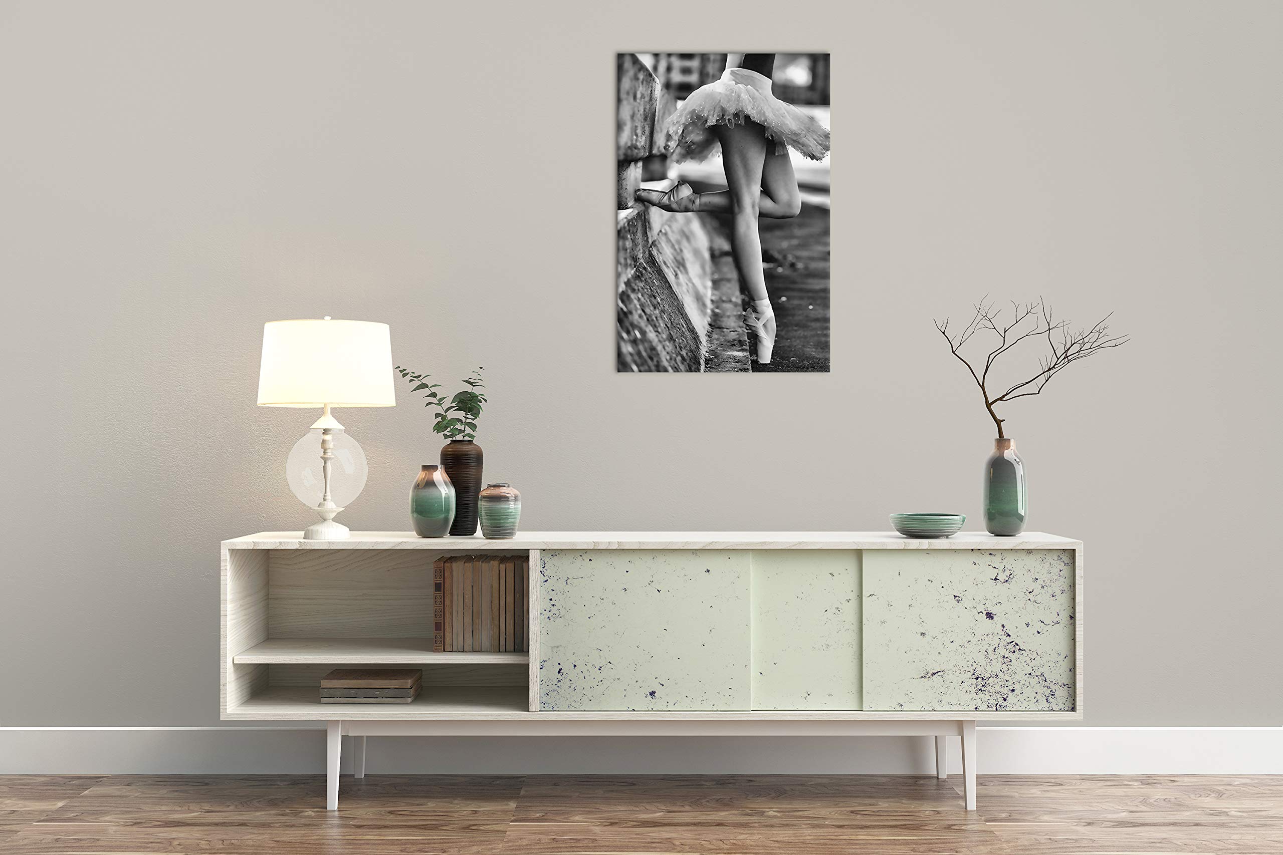 Black and White Ballet Dance Girl Wall Art Decor Canvas Painting Kitchen Prints Pictures for Home Living Dining Room