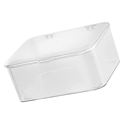 Beavorty Transparent Storage Box Clear Organizer Box Clear Storage Box with Lid Plastic Container with Lid Flip Top Box Plastic Home Office Container Pantry Fridge Organizer Box Household