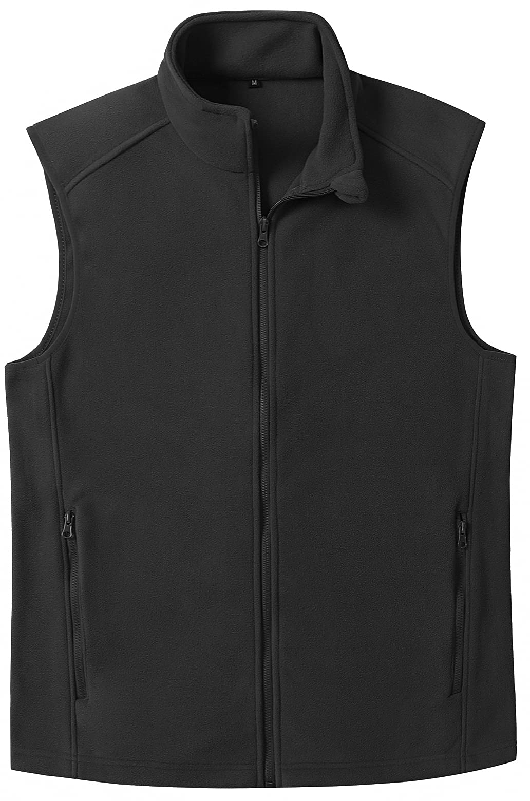 BenBoy Men's Fleece Vest Outdoor Sleevess Jackets Polar Soft Vest With Zip Pockets Warm Outerwear for Fall & Winter,MJ1058M-Black-L