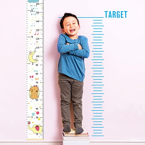 Removable Height Chart for Kids,Animal Hanging Measuring Chart Ruler for Grandkids Height as Gifts,Nursey Decoration,Cute Canvas Measurement for Home