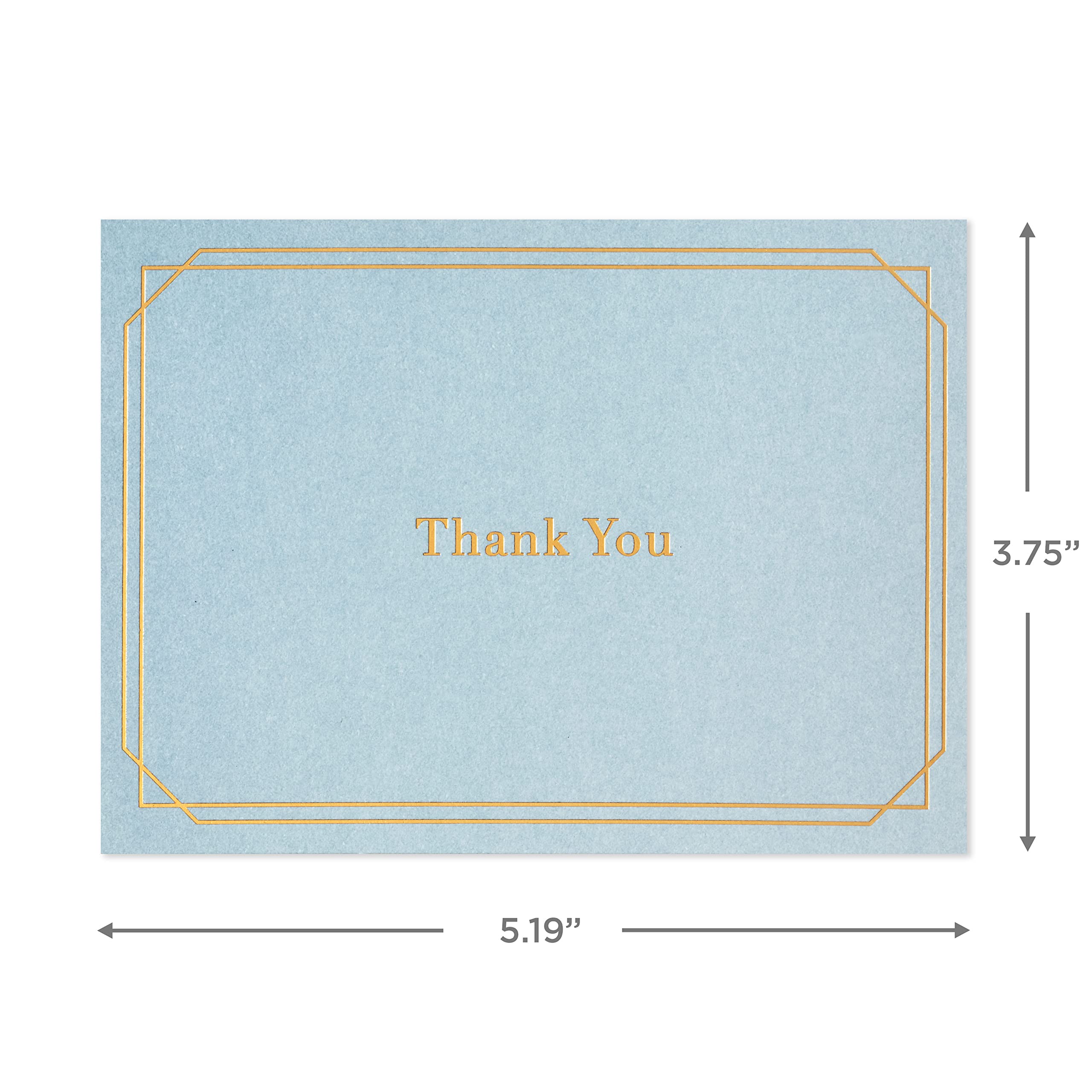 Hallmark Thank you Cards Assortment, Gold Foil Solids (24 Thank You Notes with Envelopes)