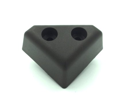 ProFurnitureParts 1.75" Tall Triangle Corner Sofa Legs, Brown Color, Set of 4, HDPE Plastic