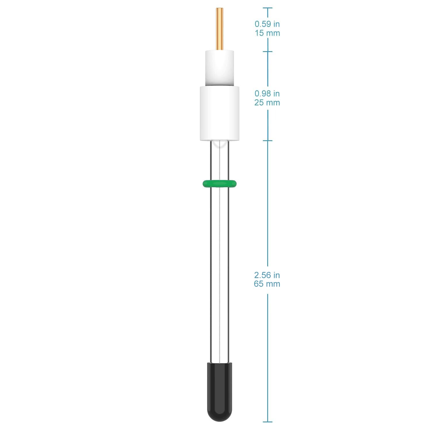 stonylab Chloride Silver Reference Electrode, Ag/Agcl Reference Electrode 6 x 65 mm Length Neutral Electrode for Most Electrolytic Cells