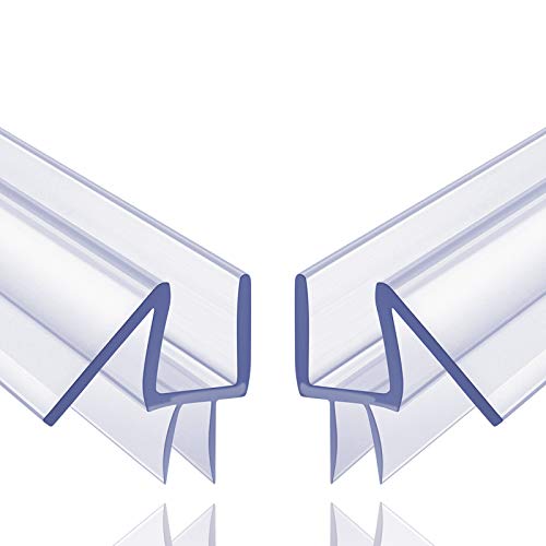 Butecare Frameless Shower Door Bottom Seal – Stop Shower Leaks and Create a Water Barrier … (2Pack - 3/8" Bottom)