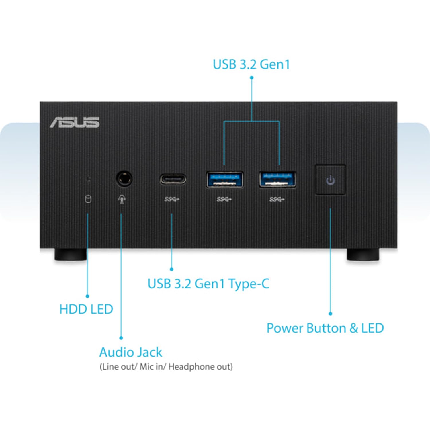 ASUS ExpertCenter Business Mini PC Desktop, AMD Ryzen 7 5800H Processor, 32GB RAM, 512GB SSD, Display Port, RJ45, HDMI, Wi-Fi 6, Windows 11 Pro, Black