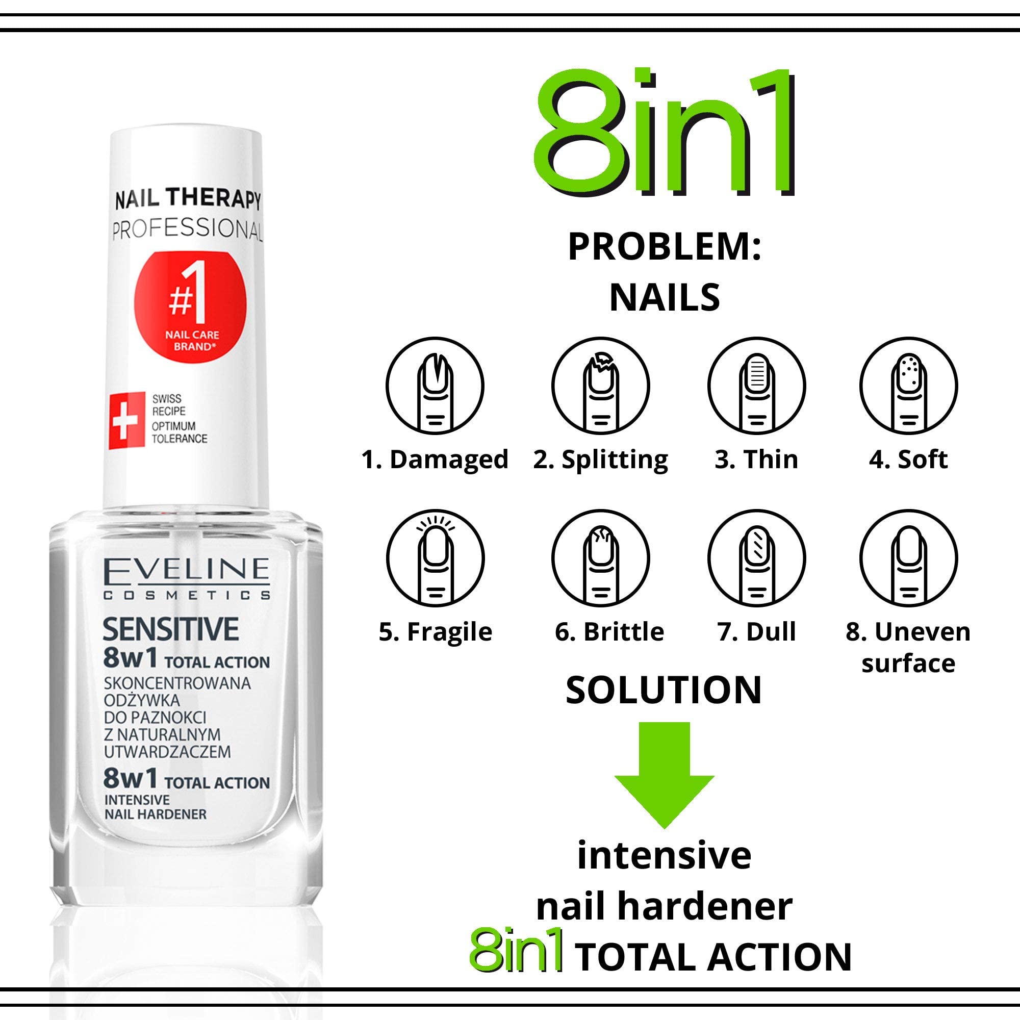 Total Action 8 in 1 Intensive Nail Treatment and Conditioner Sensitive
