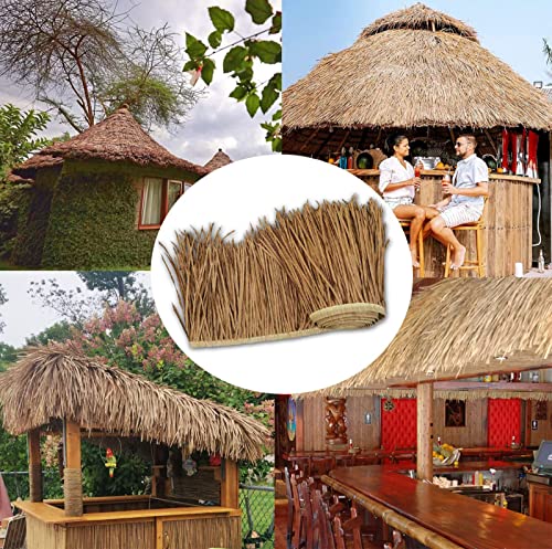 Pealihuy Mexican Straw Roof Thatch Roof Decoration Palm Thatch for Tiki Bar Hut, Patio, Party, Thatch Roofing Decorations,1 PCS