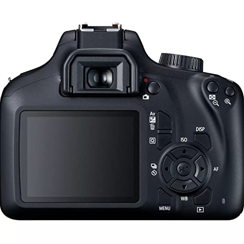 Canon 4000D (EOS Rebel T100) DSLR Camera w/EF-S 18-55mm F/3.5-5.6 Zoom Lens + 128GB Memory Card, Hood, Grip-Pod, Filter, Professional Photo Bundle(22pc)