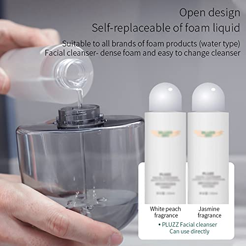 AVLUZ Soap Dispenser, Wall-Mounted Soap Dispenser, Automatic Foam Facial Cleanser Machine Liquid Soap Dispenser Foam Induction Soap Dispenser for Home (Color : Blue)