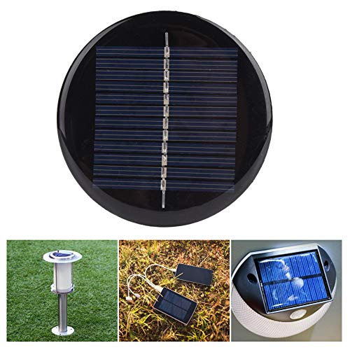 Bnineteenteam 4PCS Solar Panel,6V Round Portable Stable Efficient Polycrystalline Silicon Solar Cell Panel 80MM Diameter Small Size and Lightweight Other Climbing Camping Supplies