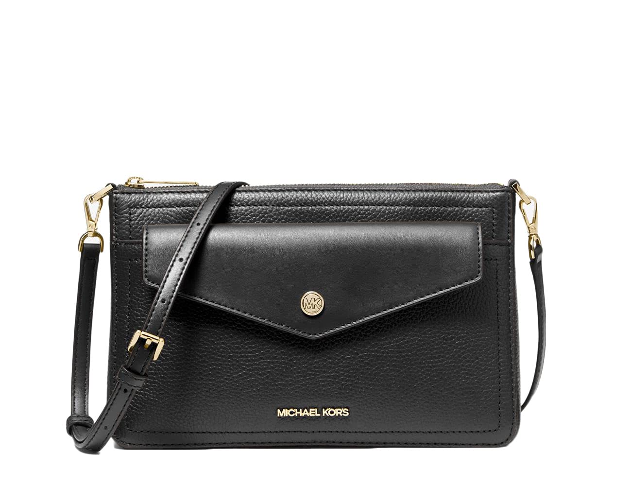 Michael Michael Kors Maisie Medium Pebbled Leather 3-in-1 Crossbody Bag - Black