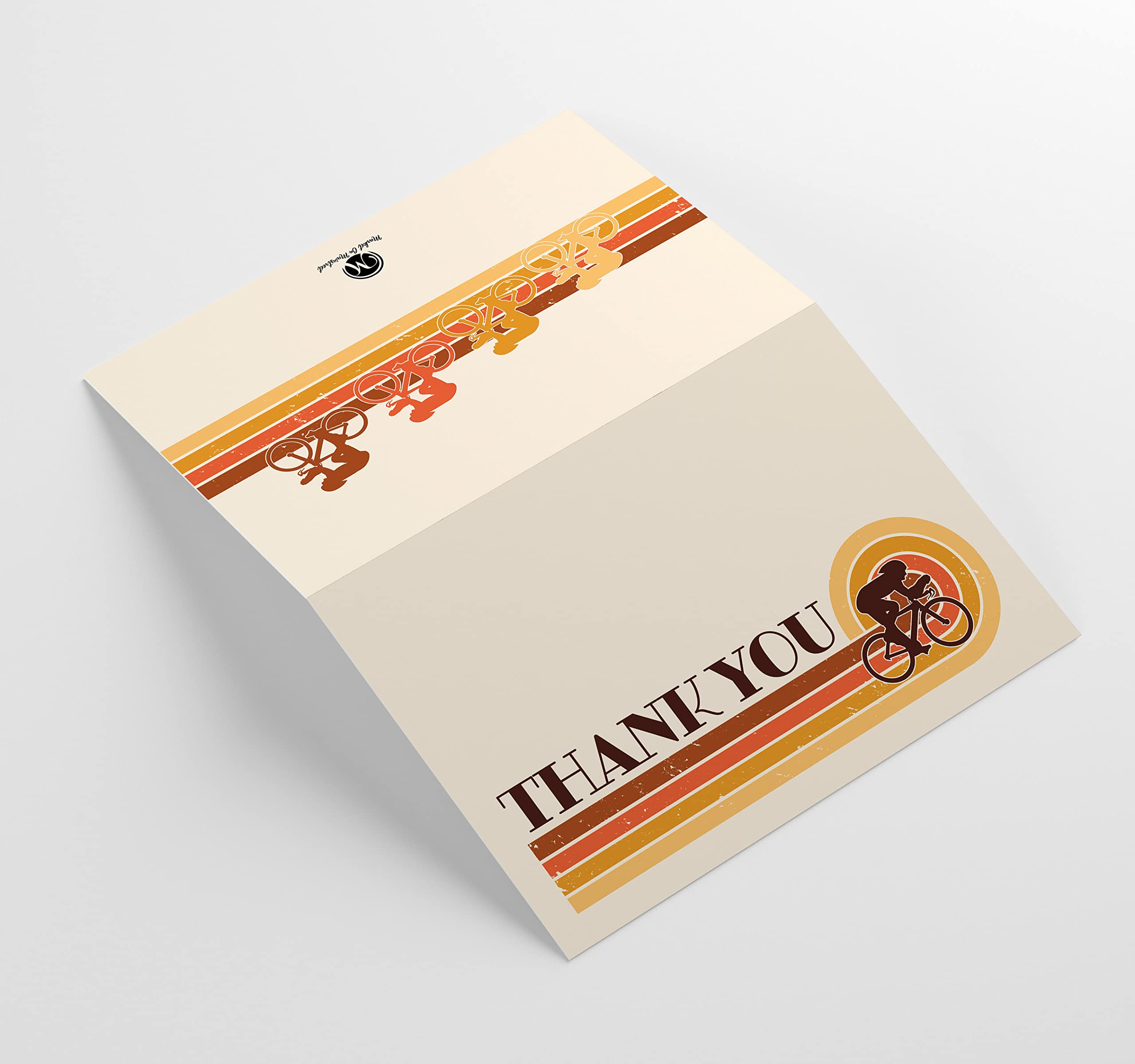 M Market On Mainstreet Bicycle/Cycling Thank You Cards w/Envelopes, 25 Count, Made in U.S.A.