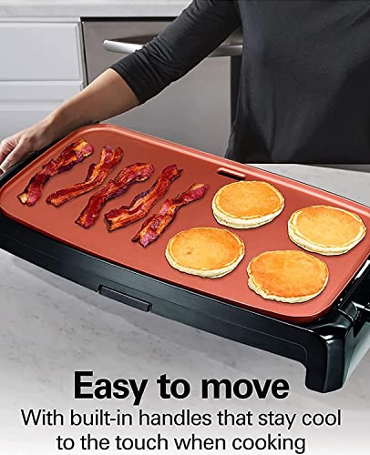 Reversible Ceramic Electric Griddle - Nonstick Cooking Surface