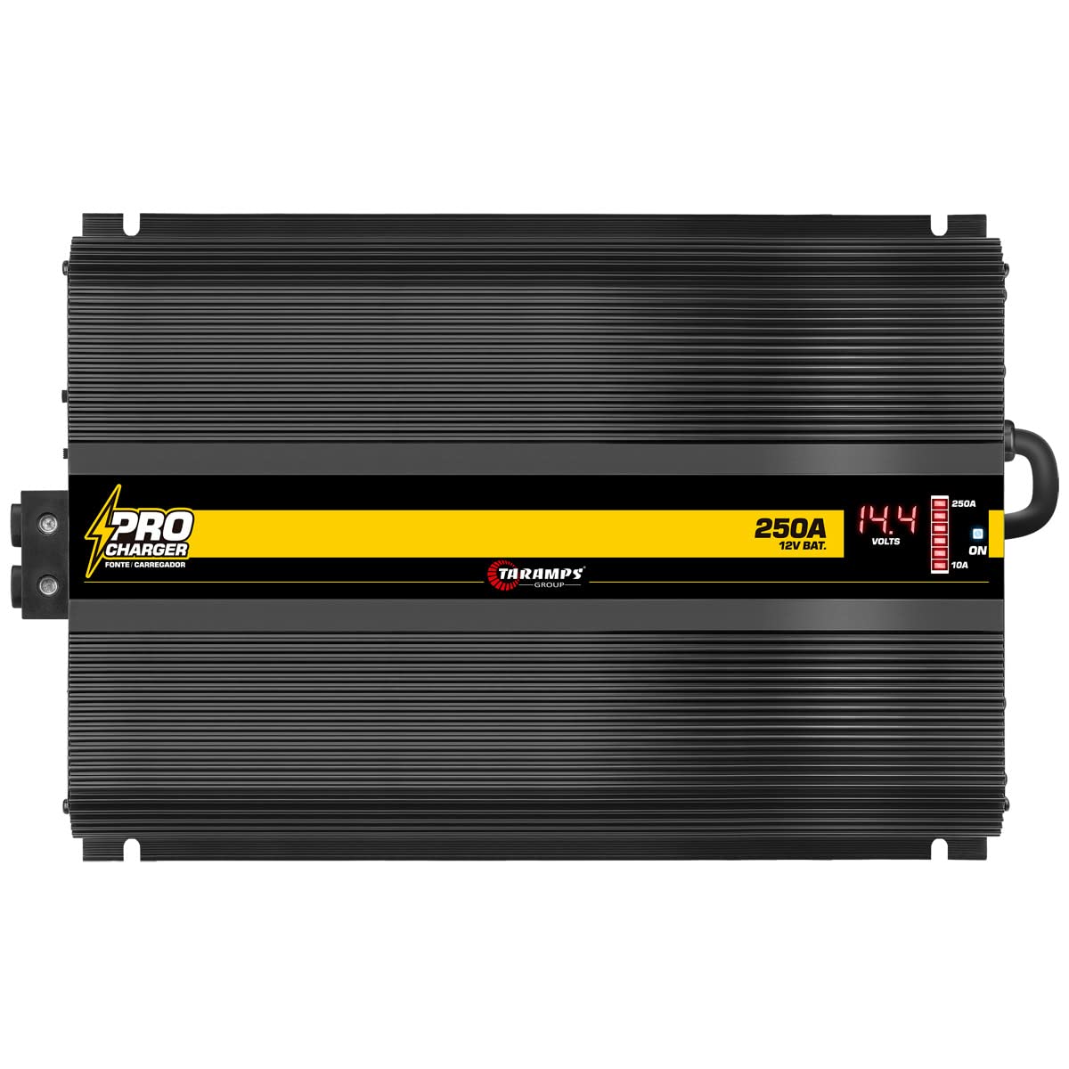 Taramps Pro Charger 250A Battery Charger Car Audio System Power Supply 3600 Watts Max Output Power Rating 220VAC Input Voltage Voltmeter Led Indicator