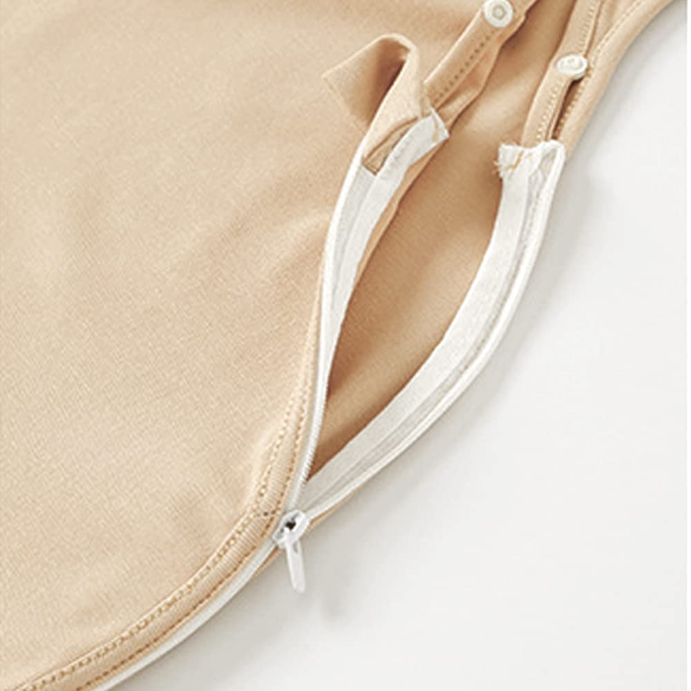 Bunnikins & Clover Transition Swaddle with 2 Way Zipper, Legs in/Out Design, Warm Up or Cool Down Transitional Arms Up Swaddle, Cotton Newborn Swaddling Sack Sleeping Sack 3-6 Months