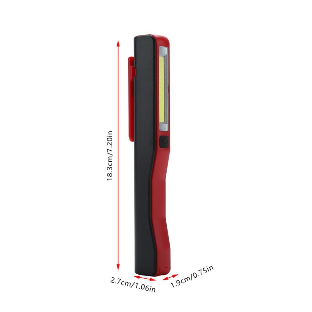 mumisuto LED Tactical Small Flashlight, Adjustable Brightness, Pen Flashlight Rechargeable LED Flashlight Pocket Light Work Light with Magnetic Rotating Clip for Hiking, Everyday Use(Red)