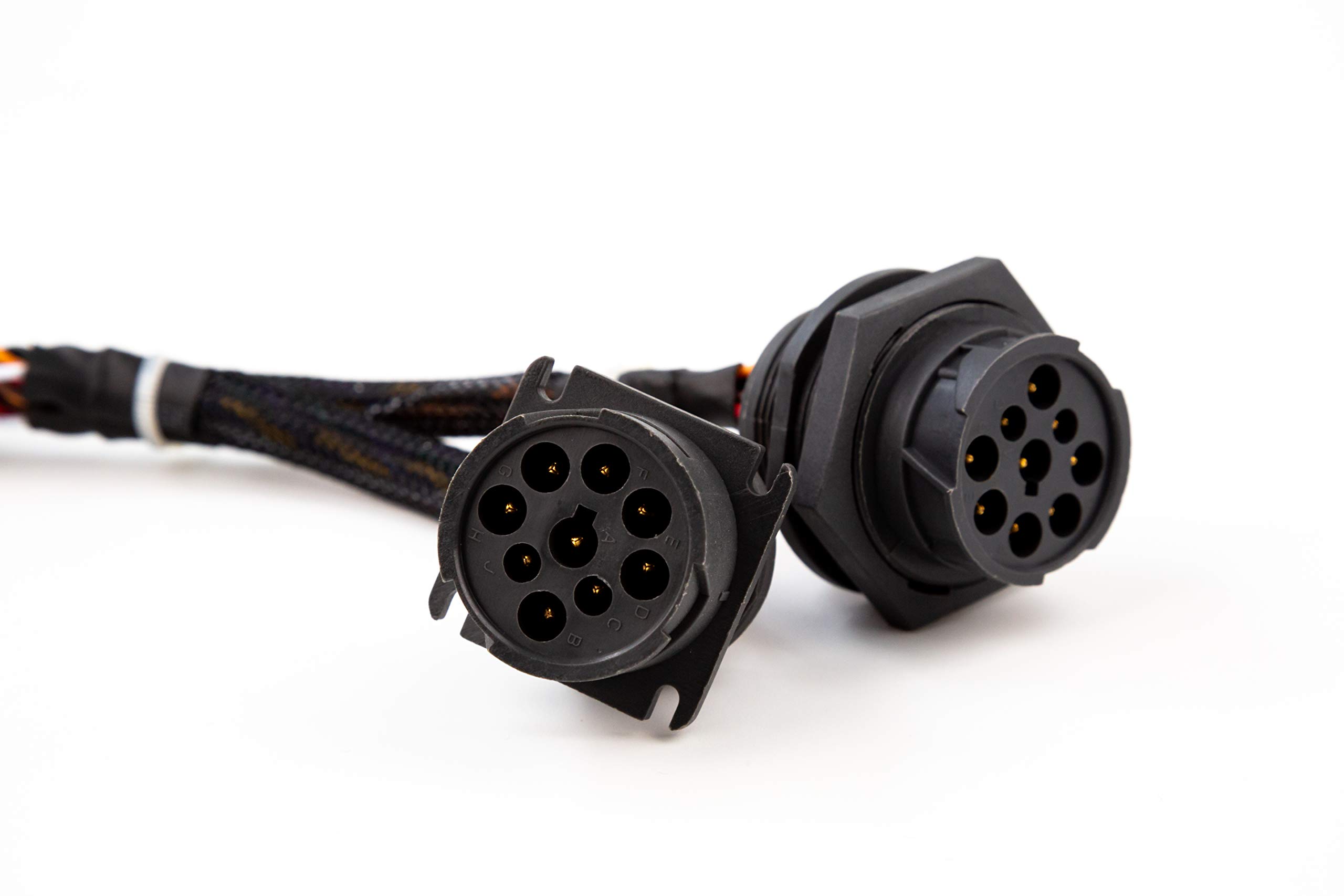 Black Type 1 J1939 9pin Splitter Y Cable Female to 2 Male for Truck Freightliner GPS ELD Tracker