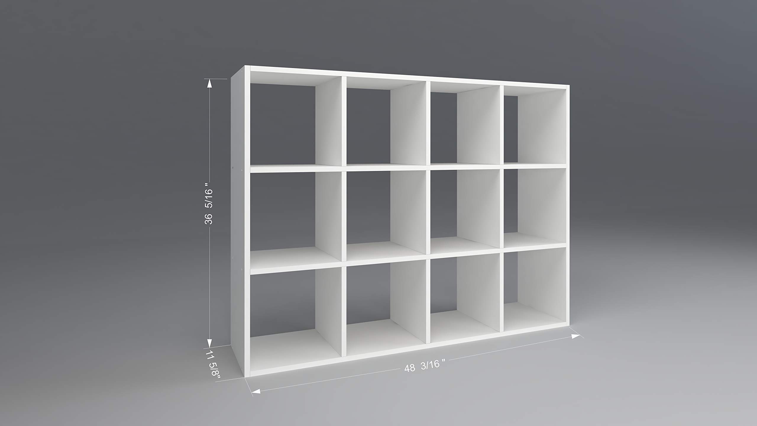 Letmobel Cube Organizer | Book Shelf Organizer with Cube Storage Shelf | DIY Cubical Storage Organizer | Shelf Organizer for Bedroom Living Room Office | Cube Shelf for Home Offices (12 Cube, Black)