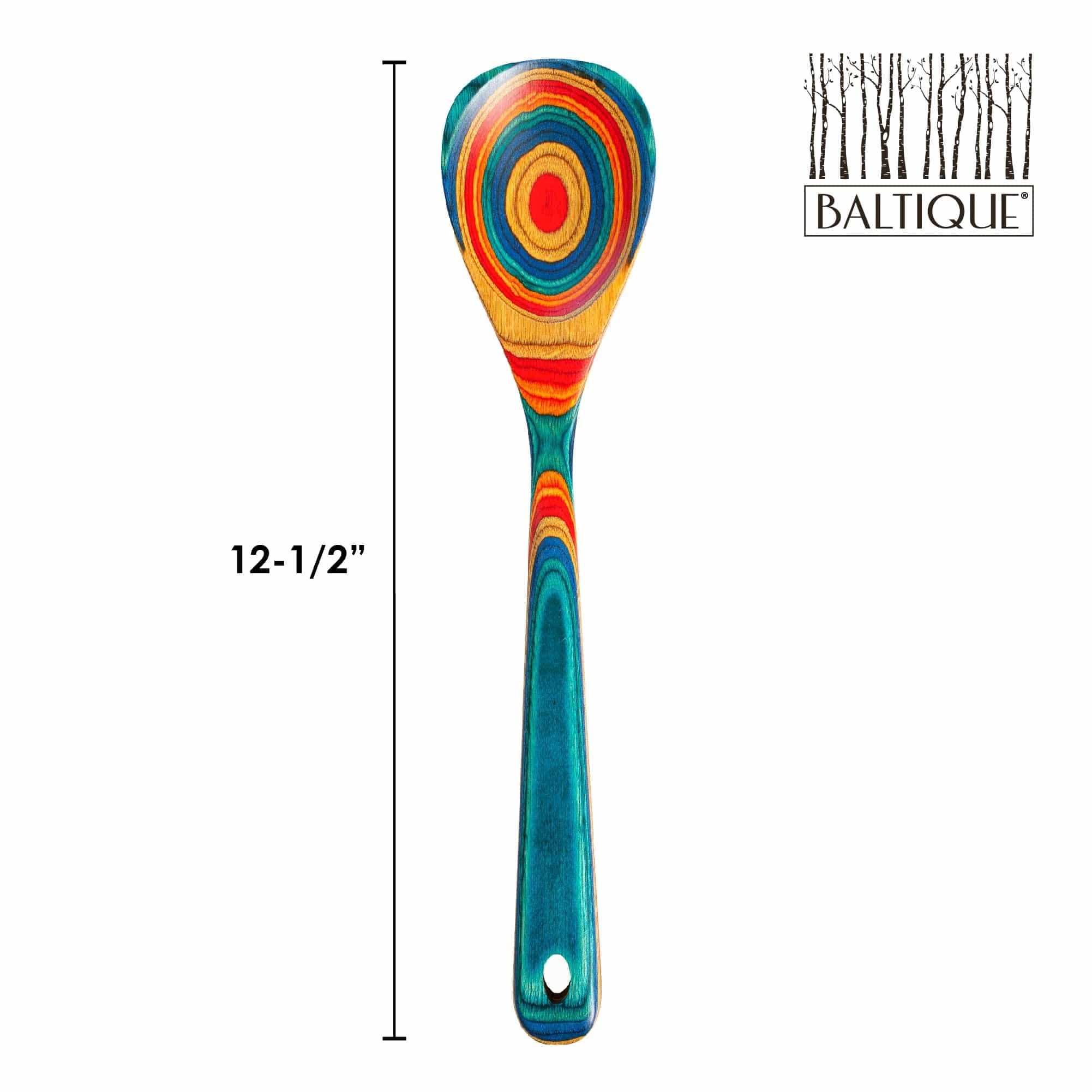 Baltique Montego Bay Collection 12-1/2" Wooden Cooking Spoon, Safe for Nonstick