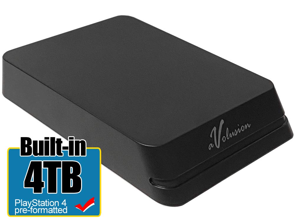 Avolusion Mini HDDGear Pro 4TB USB 3.0 Portable External Gaming Hard Drive (for PS4, Pre-Formatted) HD250U3-X1-PRO-4TB-PS - 2 Year Warranty