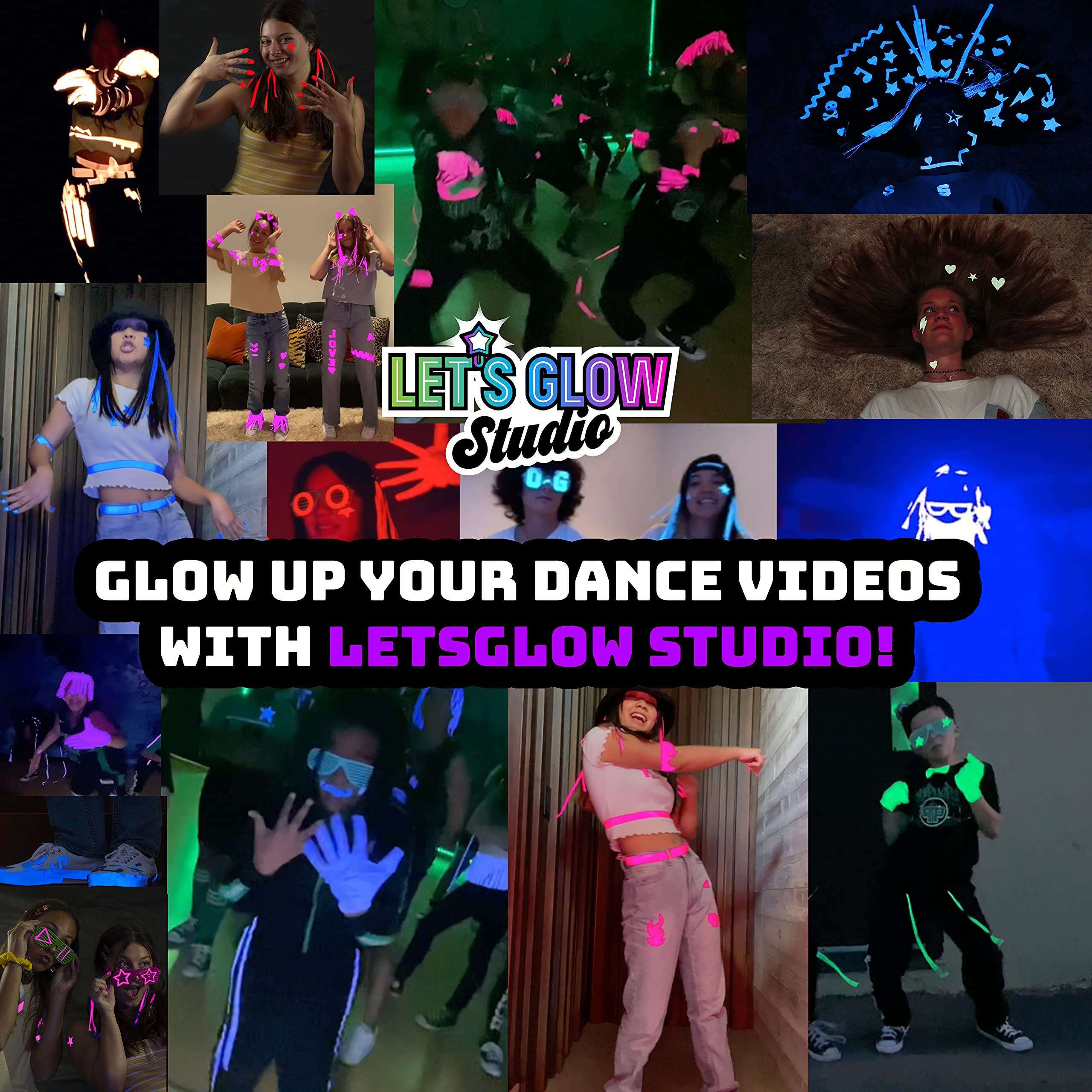 LetsGlow Studio Hair Accessory Pack - for LetsGlow Studio DIY Arts and Crafts Influencer Video Creator Kit - (LetsGlow Studio Sold Separately)