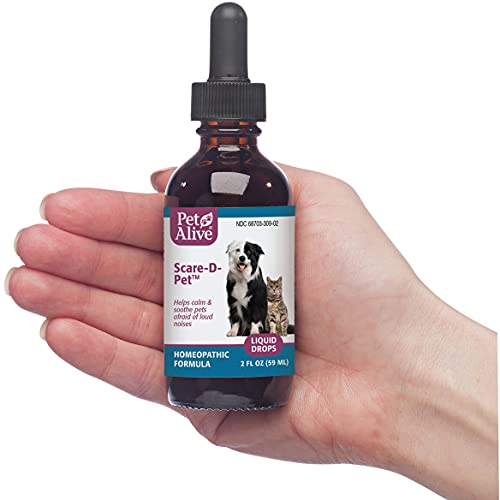 PetAlive Scare-D-Pet for Fear of Loud Noises in Dogs and Cats, 59 mL