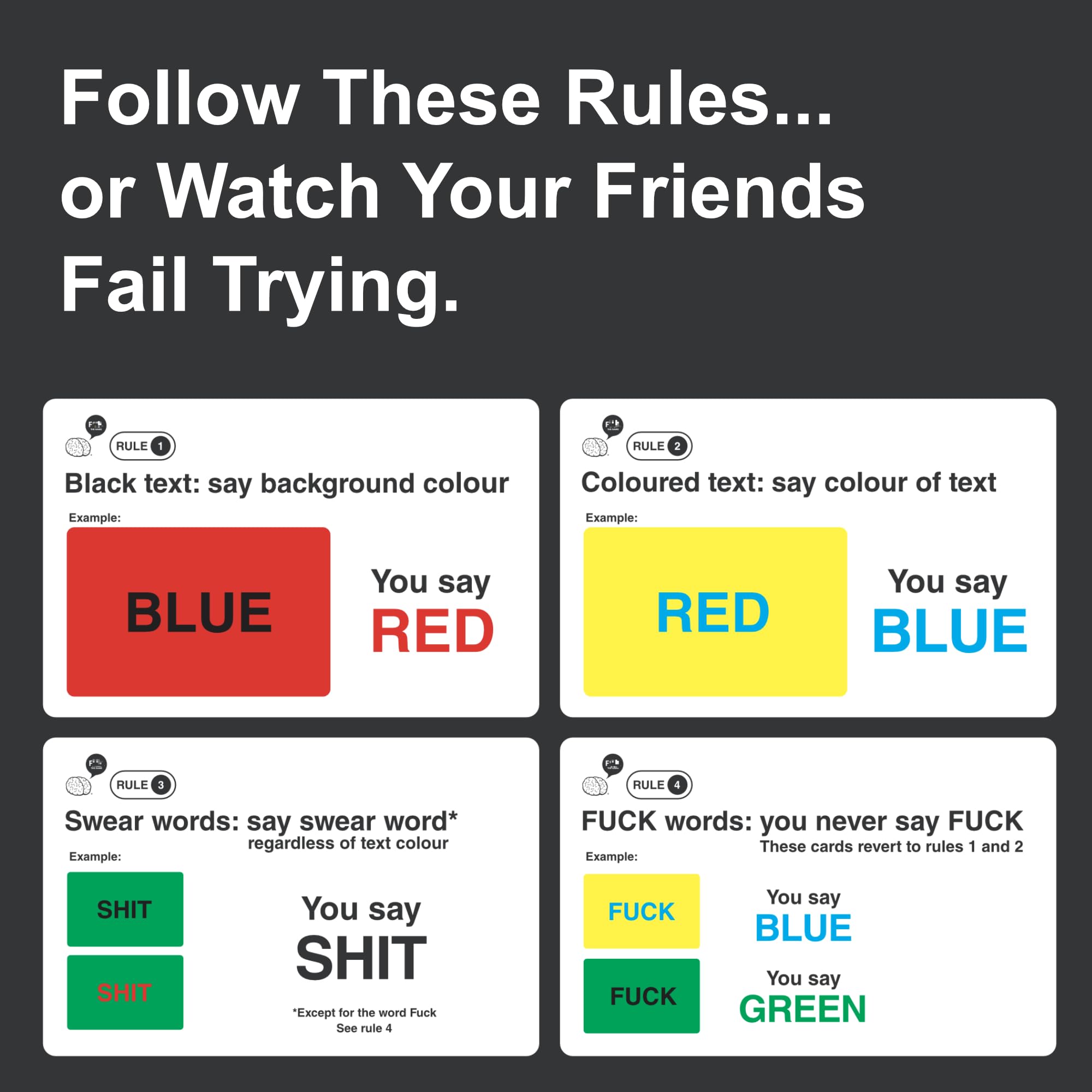 F**k. The Game - Fun Drinking Game for Adults, Perfect Party Game Night, Hilariously Social Card Game