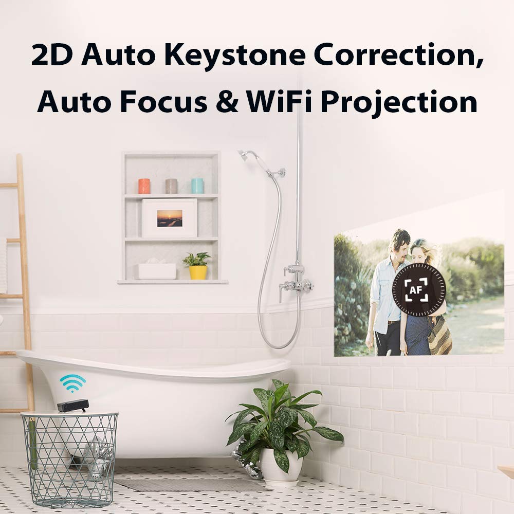 ASUS ZenBeam S2 Portable Mini Wireless Projector with Speakers 500 Lumens Native 720P USB-C HDMI Auto Keystone I Up to 3.5 Hours Battery | 2 Years Warranty