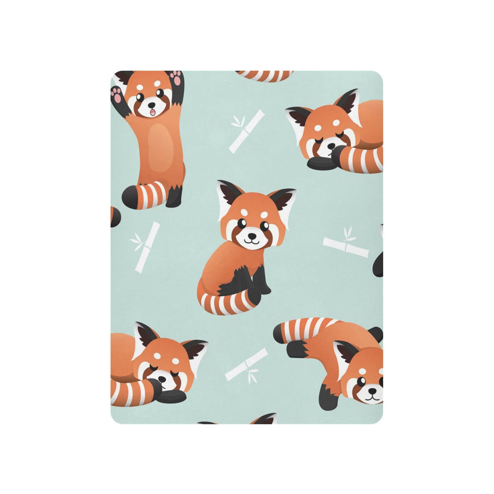 Blueangle Fitted Crib Sheets, Soft Breathable Comfortable Baby Sheet Set for Boys Girls, Cute Red Panda Crib Sheets Fits Standard Crib and Toddler Mattress(170)