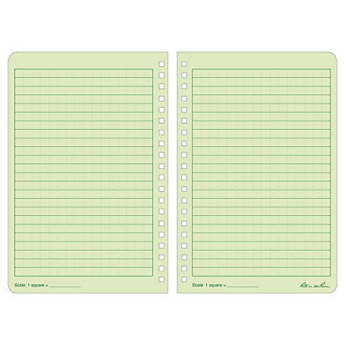 Rite In The Rain Weatherproof Side Spiral Kit: Tan CORDURA® Fabric Cover, 4.625" x 7" Green Notebook, and Weatherproof Pen (No. 973-KIT), 8.5 x 5.5 x 0.625