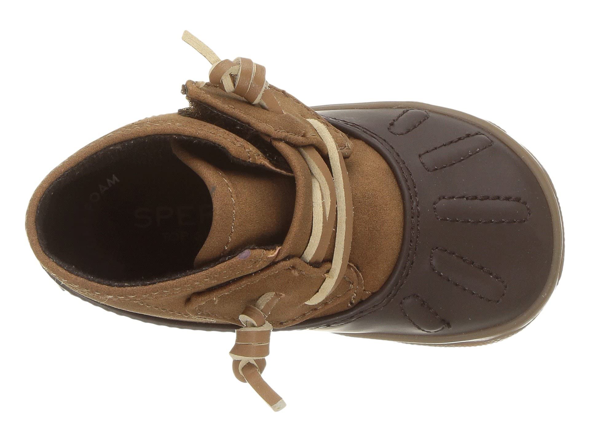 Sperry Kids Footwear Baby Icestrom Crib Boot, Tan/Brown, 3 US Unisex Infant
