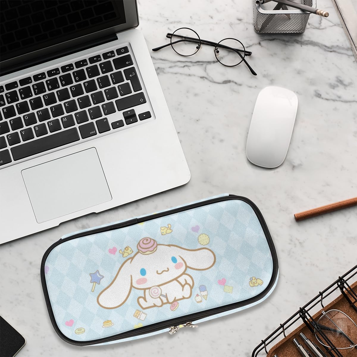 Cartoon Pencil Case, Pencil Box with Zipper, Large Capacity Pen Bag for School Supplies Gift