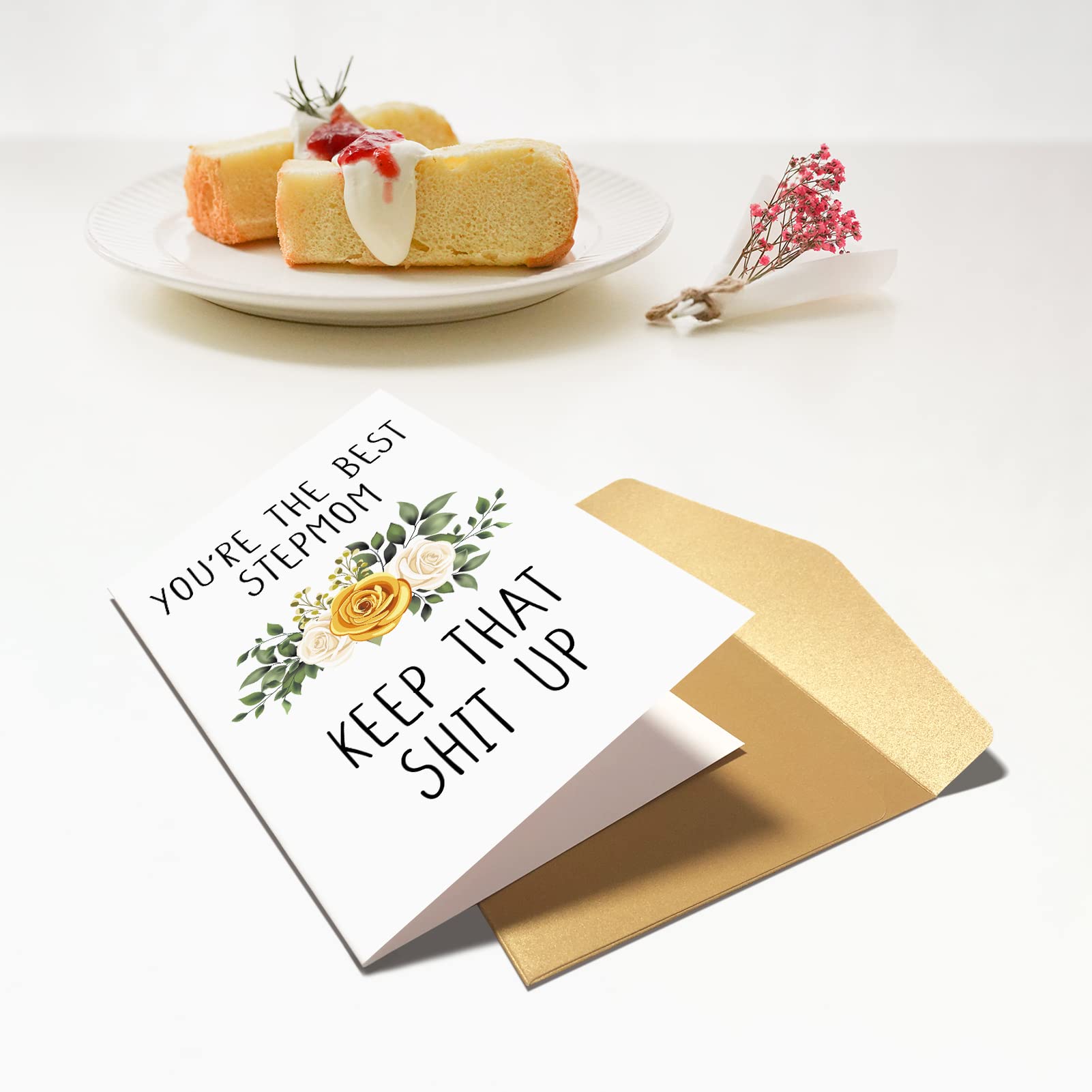 Funny Stepmom Greeting Card Gift, Mother's Day Card for Stepmom, Stepmom Birthday Card, Best Stepmom Card