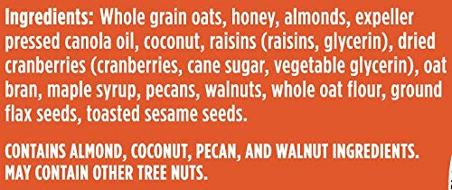 Bear Naked Granola Cereal, Breakfast Snacks, Fruit and Nut (6 Bags)