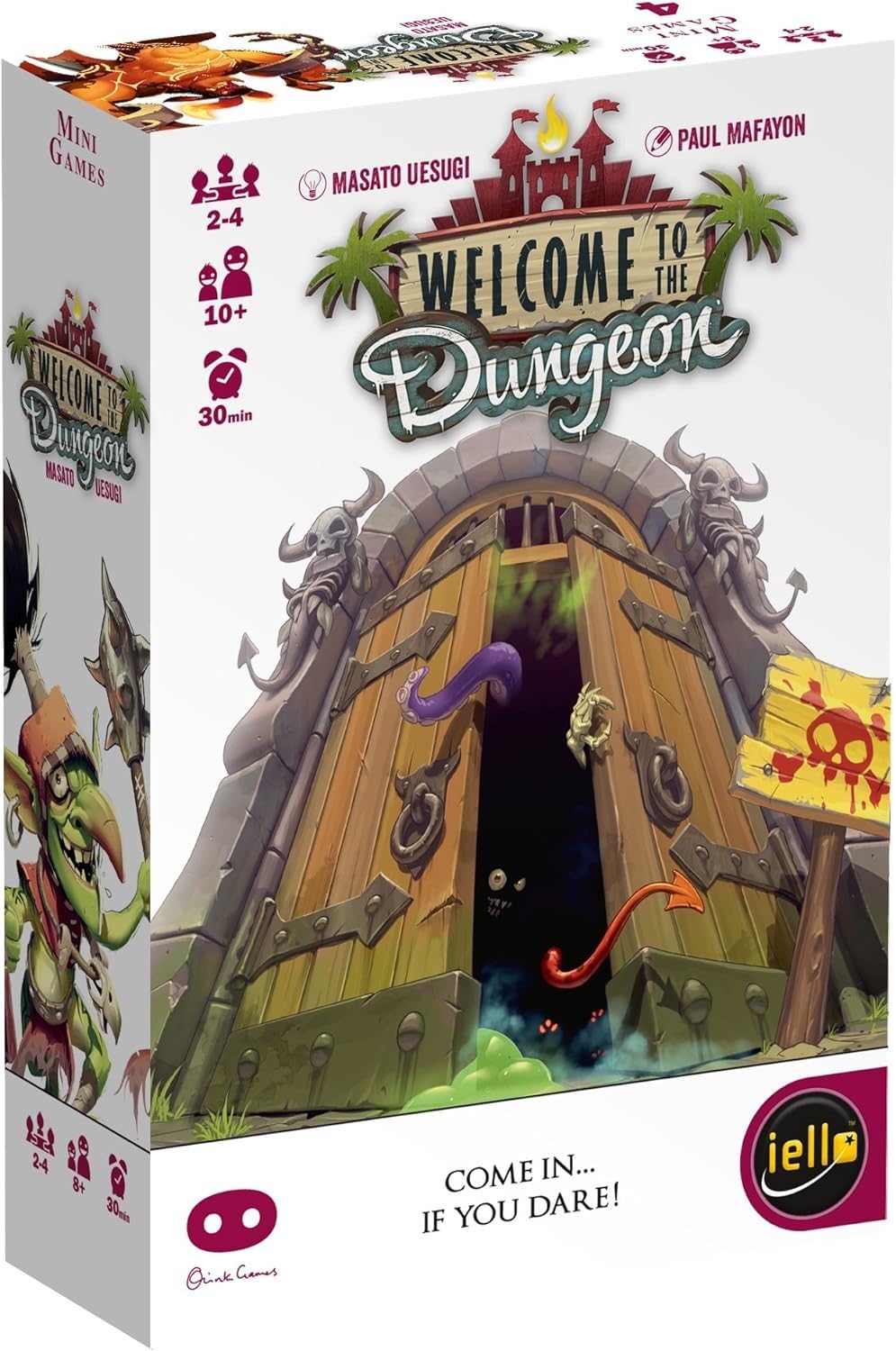 IELLO: Welcome to The Dungeon, Push-Your-Luck Elements, Disappearing Equipment, Strategy Board Game, 30 Minute Game Play, 2 to 4 Players, Ages 10 and Up