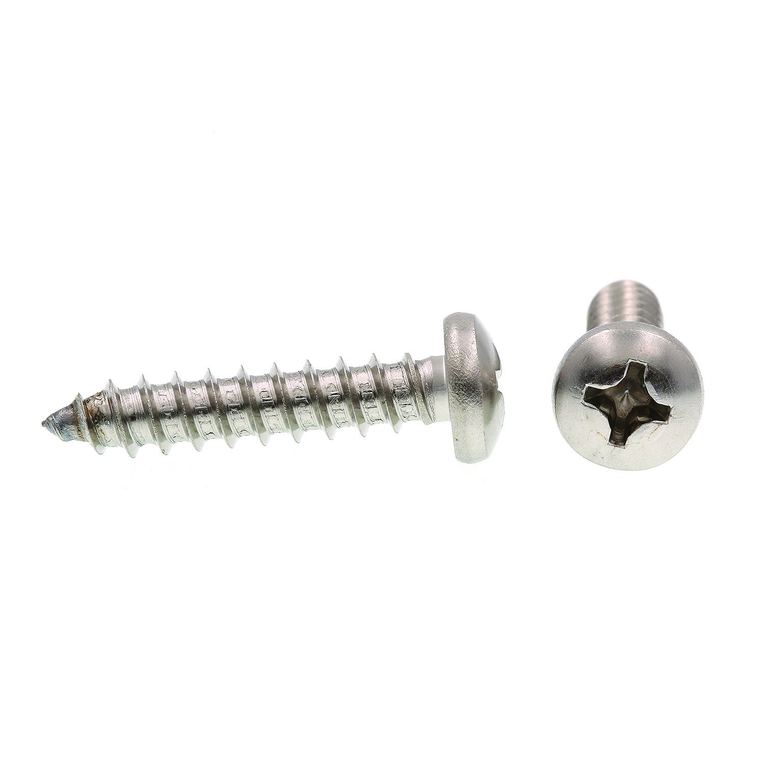 Prime-Line 9021334 Sheet Metal Screw, Self-Tapping, Pan Head Phillips, #14 X 1-1/4 in, Grade 18-8 Stainless Steel, Pack of 25